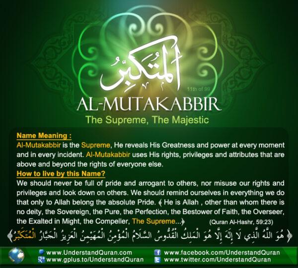 And the Answer is . . . Al-Mutakabbir! – Understand Al Quran Academy