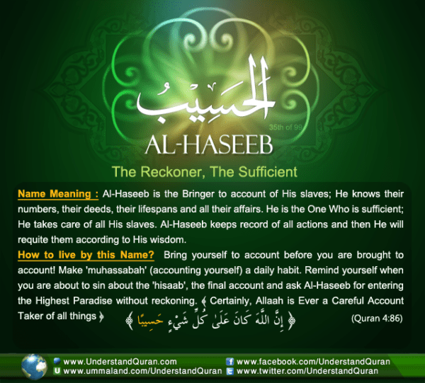 And the Answer is . . . Al-Haseeb! – Understand Al Quran Academy