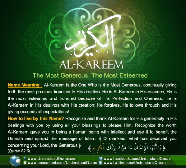 And the Answer is . . . Al-Kareem! – Understand Al Quran Academy